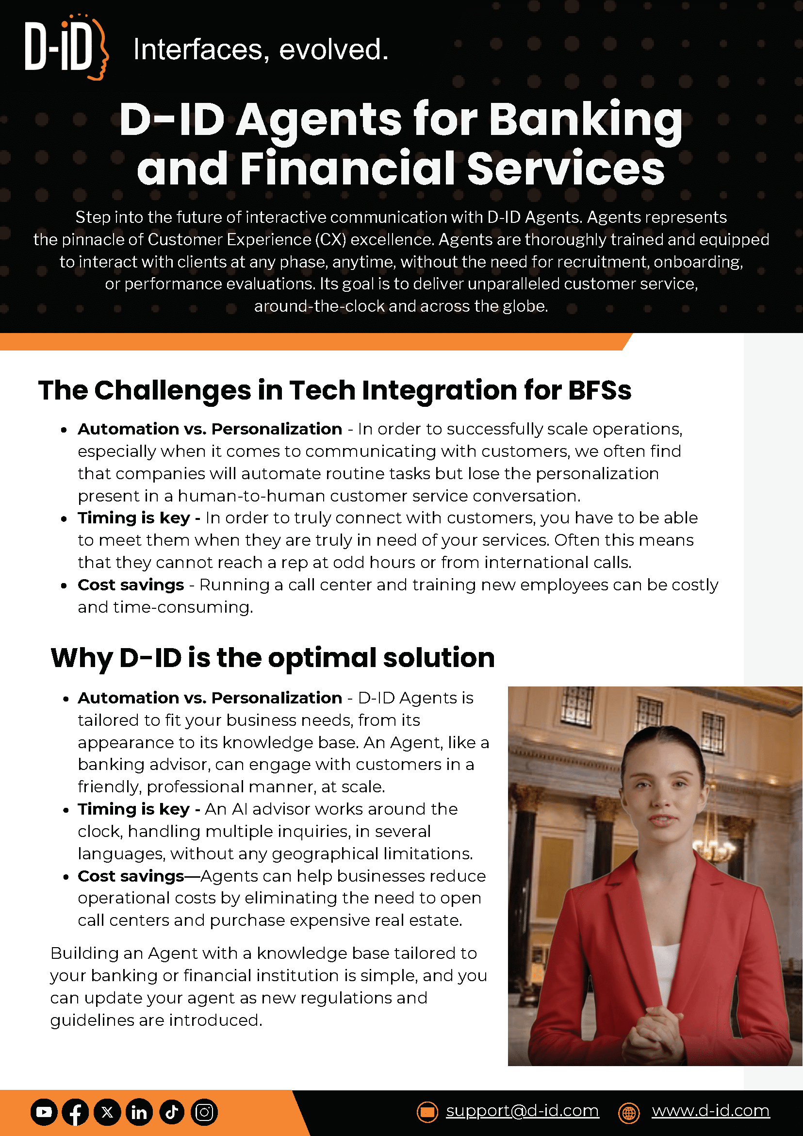 D-ID Agents for Banking and Financial Services (BFSI) | D-ID